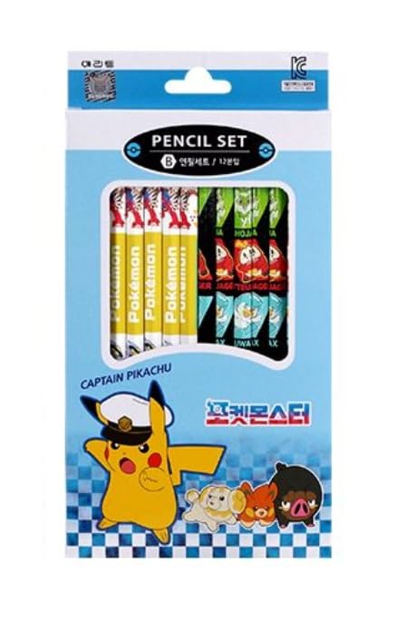Amazon.com : Pikachu (1 Random Pack) Pencils, B Hexagonal Pencil, 12 ...