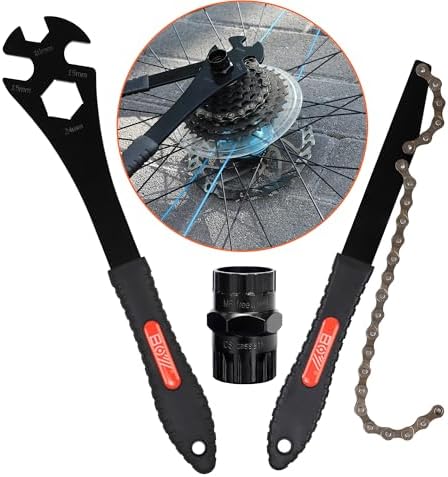 Amazon.com: Oumers Bike Cassette Removal Tool with Chain Whip and ...