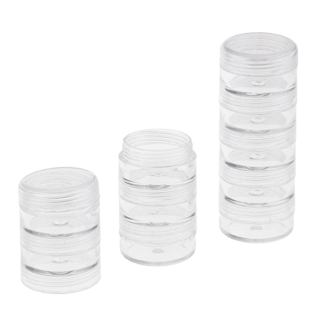 Lina Trading 5 Layers Stackable Interlocking Screw Clear Containers ...
