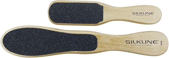 SILKLINE PROFESSIONAL Two-Sided Foot File with Oak Wood Handle - Full ...
