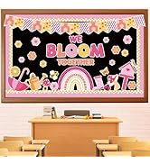 Amazon.com: Huzobooby Spring Flower Bulletin Board Set, Spring Boho ...