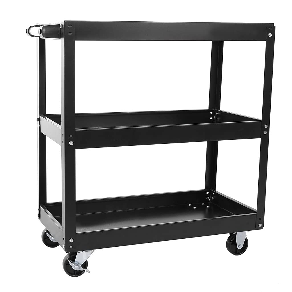 Buy HU14CH Trolley on Wheels, 300KG Load Capacity Workstation, 3 Layer ...