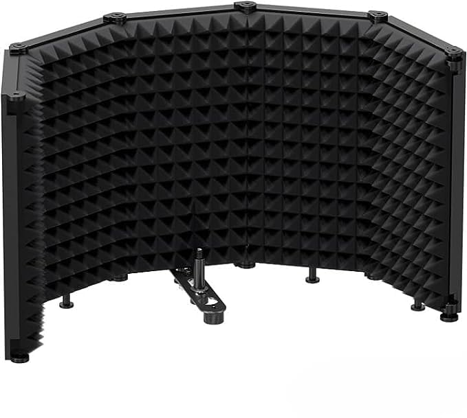 Adiohub Mic Isolation Shield - Portable Vocal Booth Studio Acoustic ...