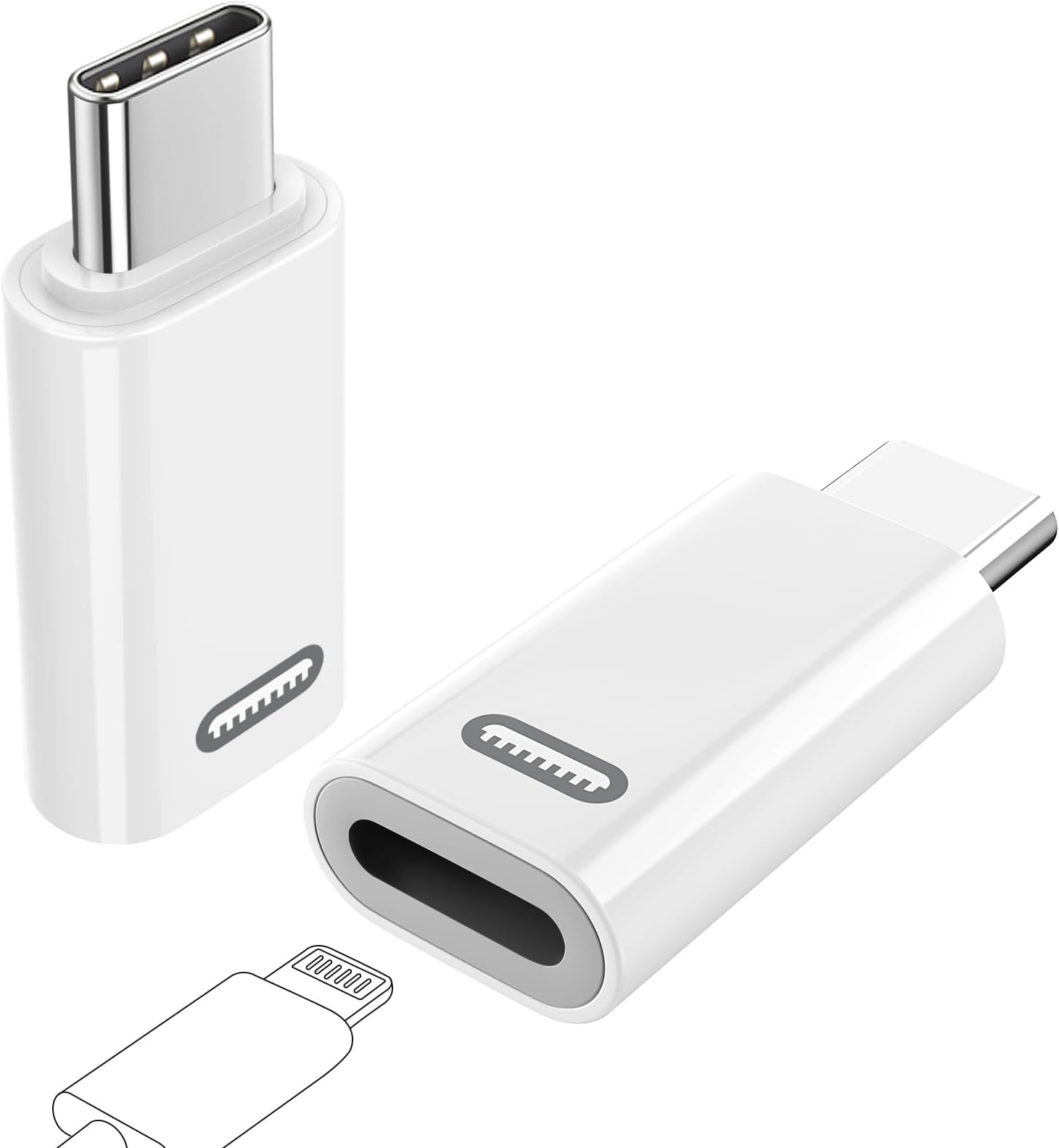 Amazon.com: TiMOVO Lightning Female to USB C Male Adapter, [2 Pack ...