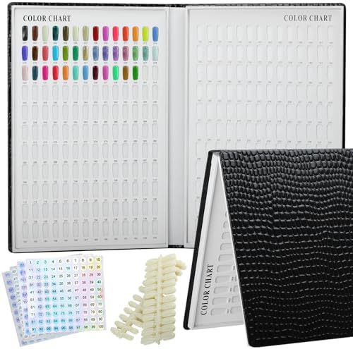 Amazon.com: vnjaoi Professional 308 Nail Colors Chart with Number ...