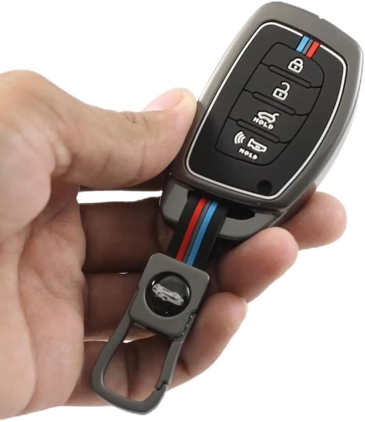 BKN Premium Metal Soft Car Key Cover Shell With Keychain & Full ...