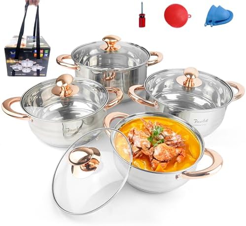Amazon.com: Ecolution Classic Stainless Steel Pots and Pans Set ...
