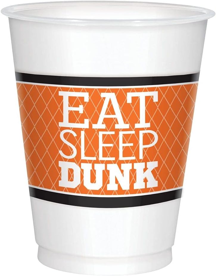 Amazon.com: "Eat Sleep Dunk" Plastic Party Cups, 16 oz., 8 Ct. : Toys ...