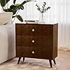 Amazon.com: HOMPUS 3 Drawer Dresser, Mid-Century Chest of Drawers with ...