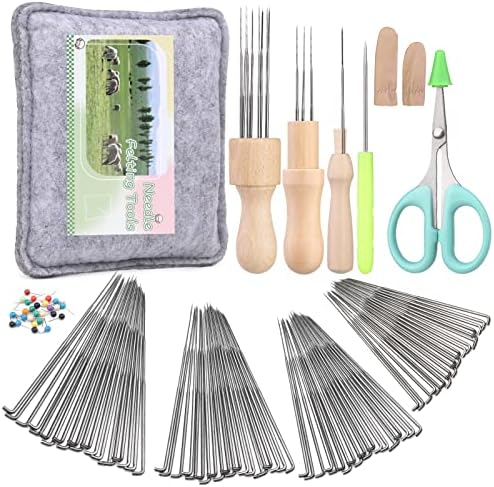 4 Pcs Wool Blending Board Carding Brush Set Wool Hand Carders Wood ...