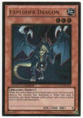 Amazon.com: Yu-Gi-Oh! - Exploder Dragon (GLD3-EN012) - Gold Series 3 ...