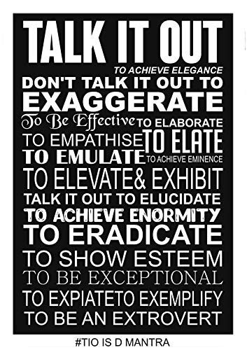 TIO TALK IT OUT Motivational Quotes Wall Poster for Office and Room ...