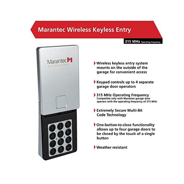 Marantec Wireless Keyless Entry System for Garage - Madcity Garage Doors