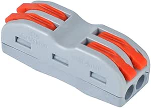 Quick Compact Splice Wire Conductors Cable Clamp Terminal Block Spring ...