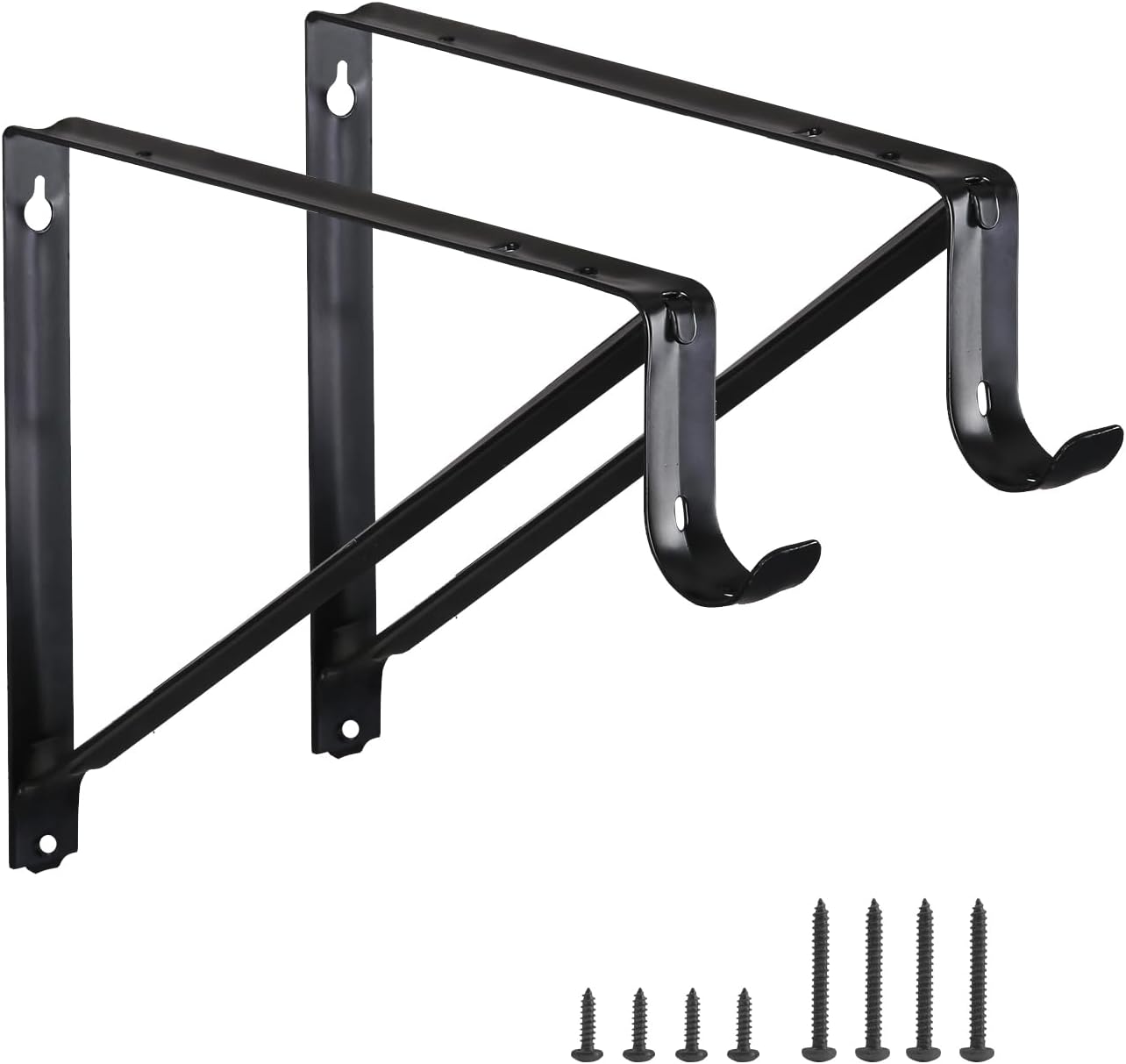 Amazon.com: 2 Pack Heavy Duty Closet Rod Bracket, Closet Shelf & Rod ...