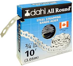(Pack of 6) Dahl All Round Strapping, Steel, 24Ga 3/4-inch x 10 Feet ...
