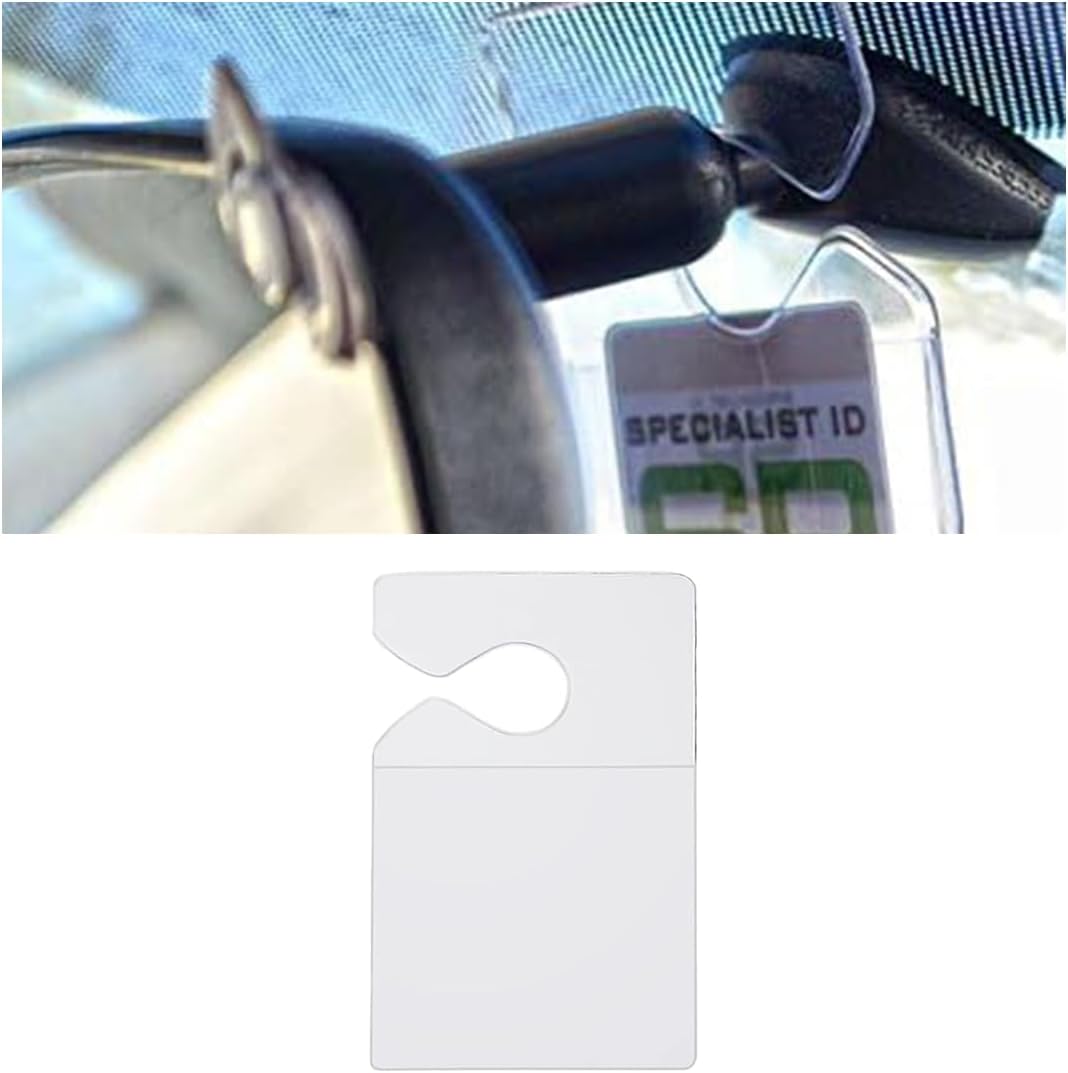 Amazon.com: HOFURME 50 Pcs Clear Parking Permit Holder Parking Pass ...