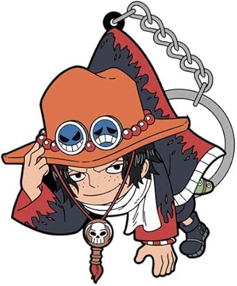 Amazon.co.jp: COSPA ONE PIECE Ace Alabaster Ver. Tsumamare Rubber Key ...