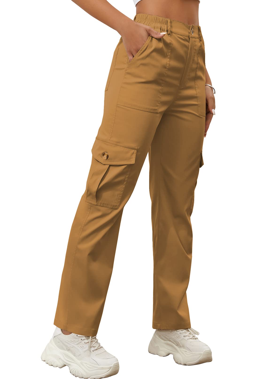 Snapklik.com : Miladusa Womens Cargo Pants High Waisted Hiking Pants ...