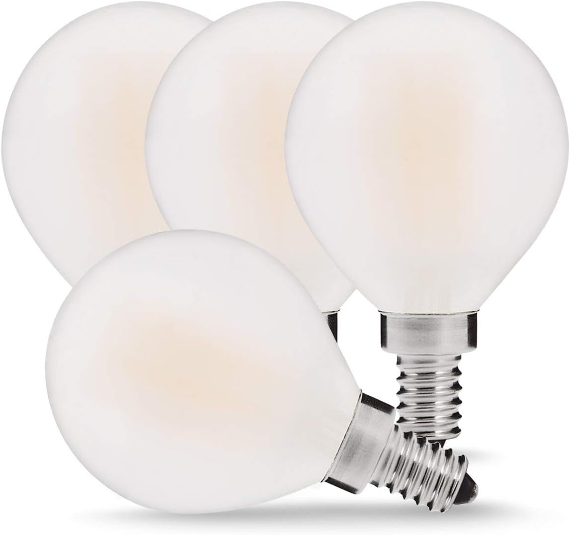 Dimmable G14 Candelabra LED Filament Bulb, DORESshop 40W Equivalent (4W ...