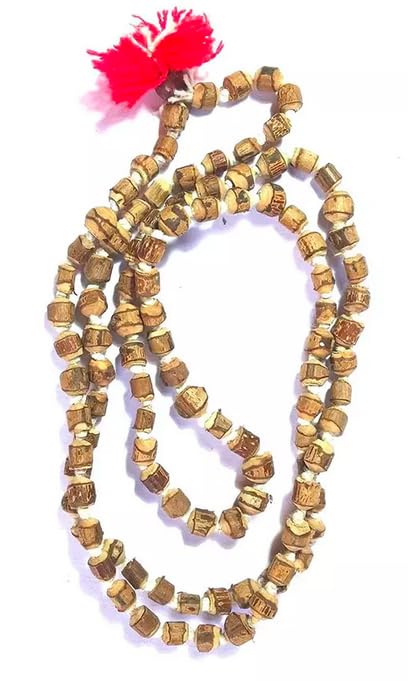 HC- Krishna Raw Cutting Tulsi Japa Mala/Basil Wood Rosary for japa with ...