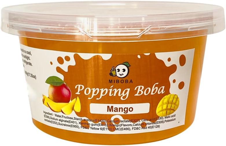 Amazon.com: Mango Popping Boba Pearls Bursting Boba Pearls for Bubble ...