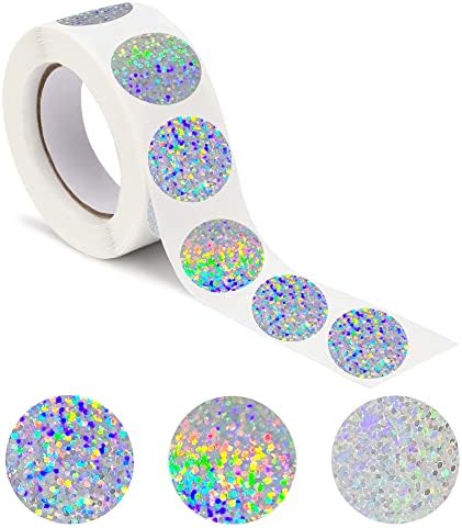 Amazon.com: Lucleag 500PCS Round Holographic Stickers for Kids, Circle ...