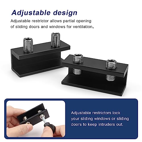 Window Locks, TIANLIN 2 Pieces Window Restrictors, Black Window Safety ...