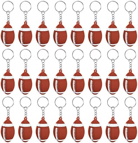 Amazon.com: Blulu 20 Pack Football Keychains for Party Favors, School ...