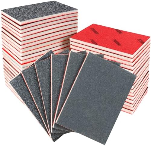 36 Pcs Sanding Sponge 80/120/180/240/320/400 Grit Sandpaper Assortment ...