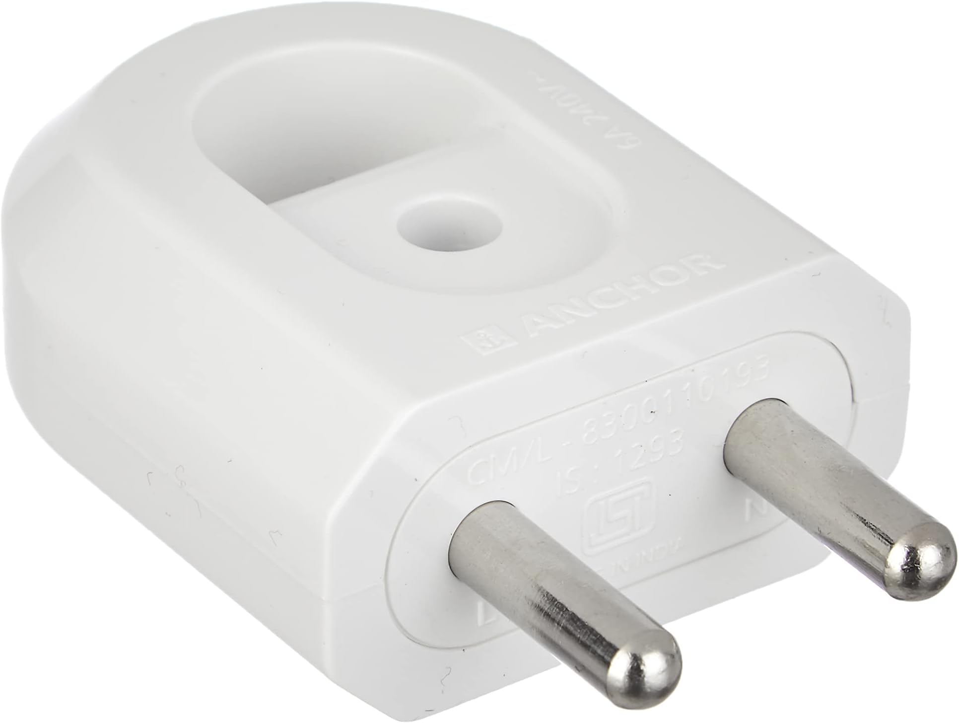 Smart Anchor Plastic 3 Pin 6A Plug Top (White) : Amazon.in: Home & Kitchen