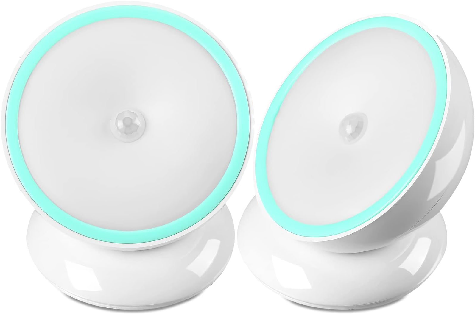 Kathfly 2 Pieces Motion Sensor Night Lights LED Cordless Puck Small ...