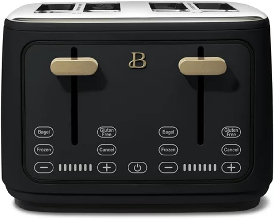Amazon.com: 4-Slice Toaster with Touch-Activated Display (Black Sesame ...