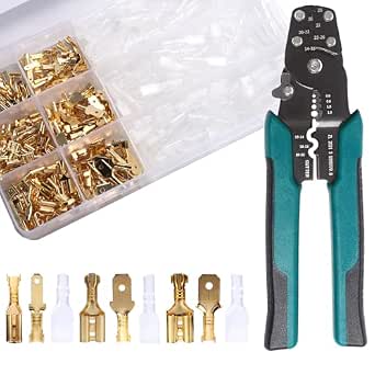 Amazon.com: TYJ Bullet/Spade/Fork Wire connectors Kit with Crimp ...