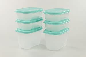 Tupperware Fridge System 300 ml Turquoise (2) + 140 ml (4) Turquoise ...
