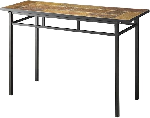 Amazon.com: 4D Concepts Sofa Table with Slate Top, Metal/Slate : Home ...