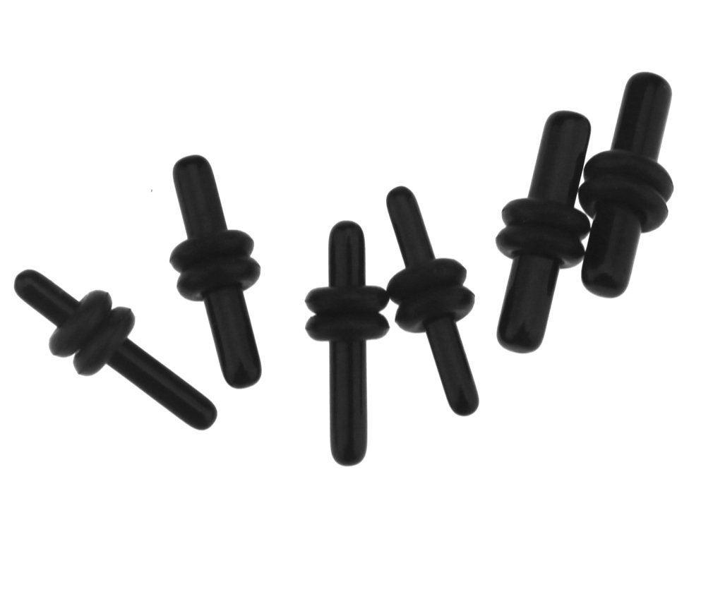65mm Length Taper Black Acrylic Straight Taper Ear Stretcher - Multiple ...