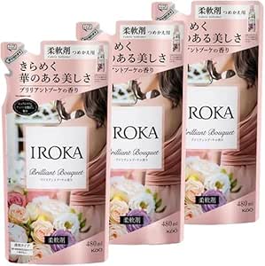 Amazon | IROKA ブリリアントブーケ 柔軟剤 めぐる美しさ フレグランス 480ml 3本セット | ノーブランド品 | 液体柔軟剤