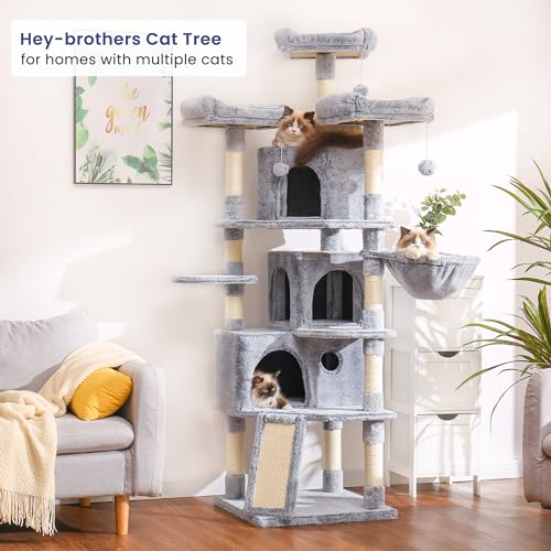 Snapklik.com : Hey-brother XL Cat Tree, 73.4 Inch Cat Tower