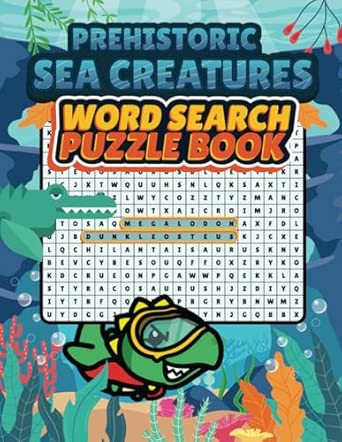 Amazon.com: Prehistoric Sea Creatures Word Search Puzzle Book ...