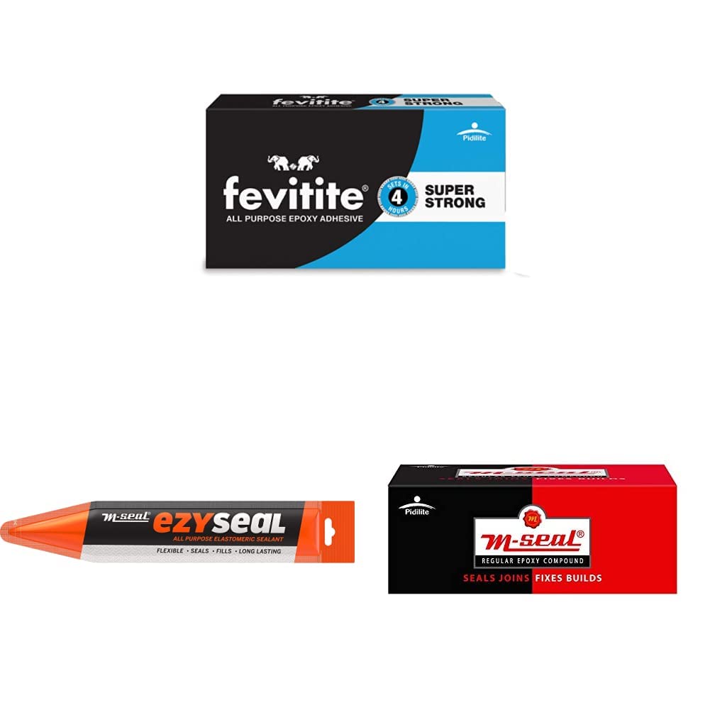 Buy PidiliteFEVITITE Epoxy Adhesive, 450 g, (Black) (1Pc) & M-Seal ...