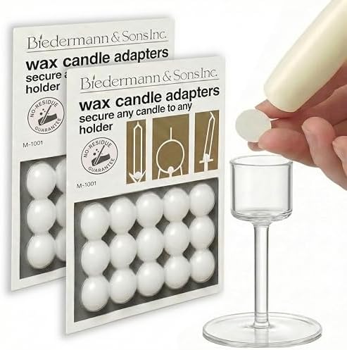 Amazon.com: Biedermann & Sons Round Wax Candle Adapters Pellets, White ...