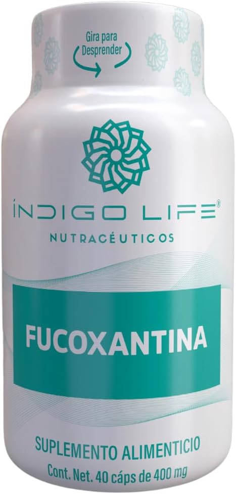 INDIGO LIFE NUTRACEUTICOS Fucoxantina 40 Capsulas Veganas de 500 mg ...