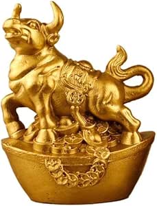 Amazon.com: NDCNCQ Brass Ox Statues Chinese Feng Shui Zodiac Statue ...