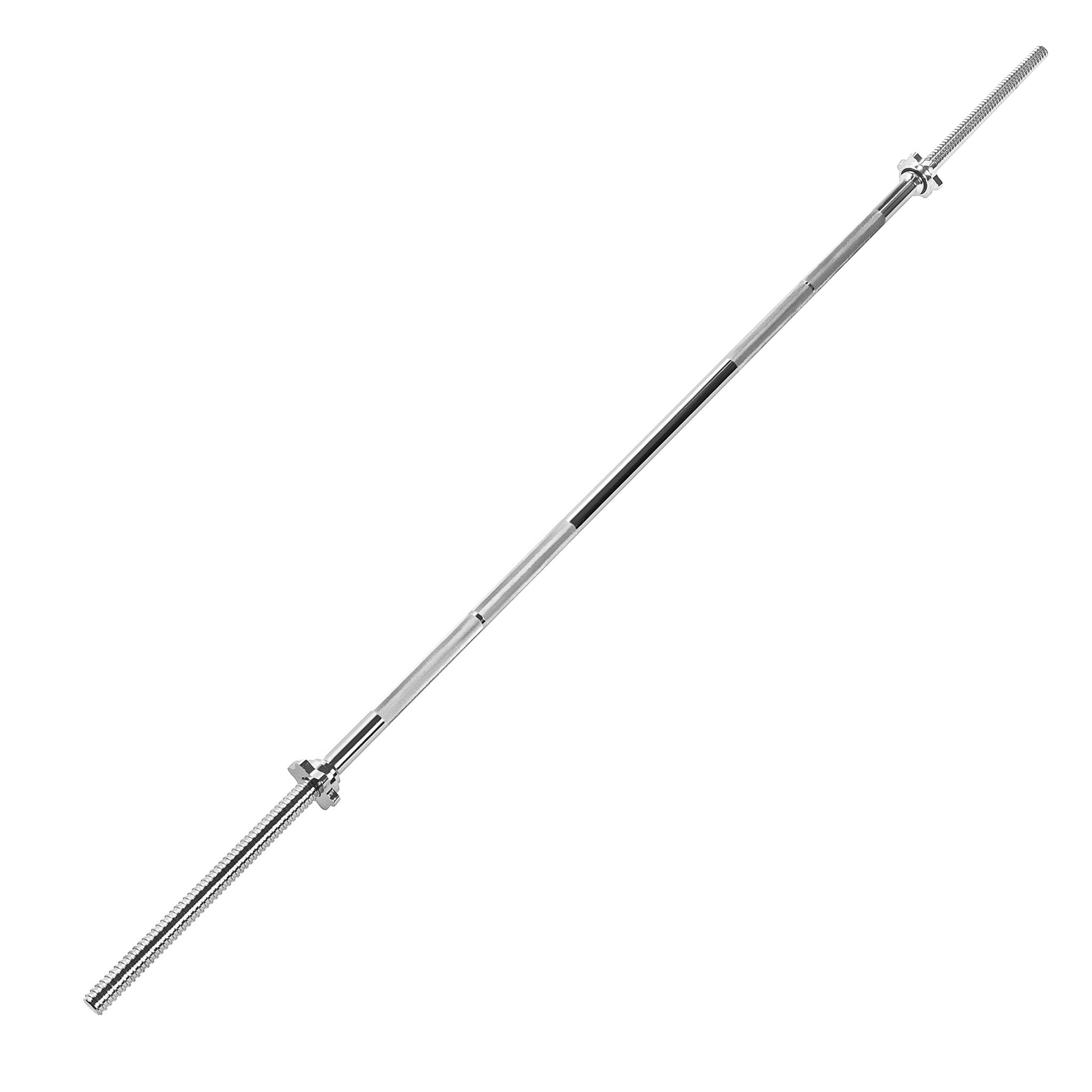 AmStaff Fitness Regular Solid Chromed 72 Inch Bar – Threaded, Solid ...