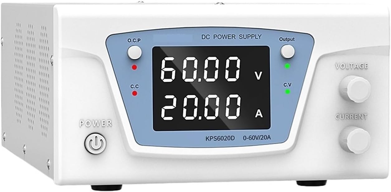 Amazon.com: Desktop DC Power Supply 60V 20A Regulated Power Output 4 ...