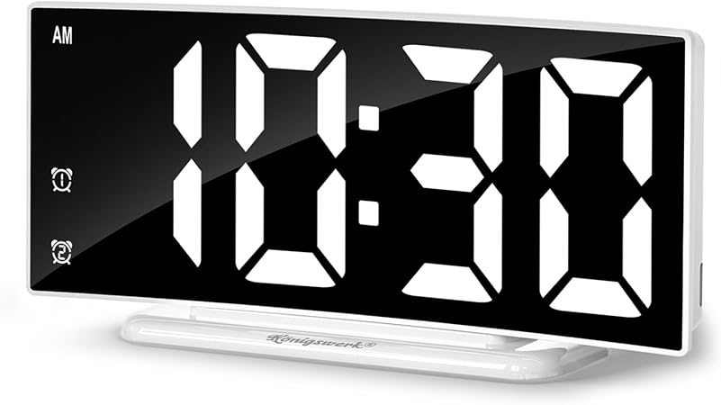 Amazon.com: Königswerk LED Digital Alarm Clock for Bedroom, Plug in ...