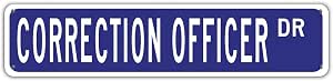 Amazon.com : Correction Officer DR Rustic Solid Navy Blue Office Career ...