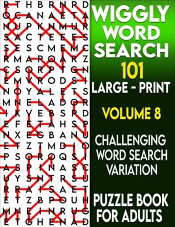 Wiggly Word Search Large Print: 101 Puzzles Large for Adults and ...