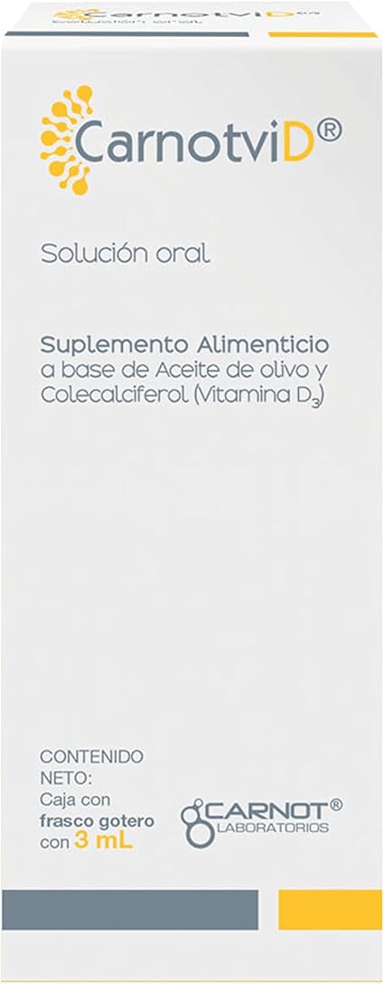 Carnotvid Suplemento con 400 UI de Vitamina D3 Frasco 3ml : Amazon.com ...